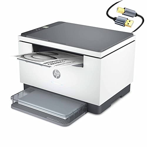 HP LaserJet MFP M234dw All-In-One Wireless Monochrome Laser Multifunction Printer, Print Scan Copy-30 ppm, 600 x 600 dpi, 1.3" LCD, 8.5" x 14", Auto Duplex Printing, USB, Ethernet, Cbmou Printer_Cable