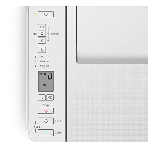 Canon PIXMA TS Series Wireless Inkjet All-in-One Printer - Print, Scan and Copy for Home or Office - up to 4800 x 1200 Resolution, 1.5 Segment LCD Display - White - BROAGE 6 Feet Printer Cable