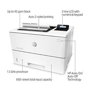 HP Laserjet Pro M501dnA Single-Function Wired Monochrome Laser Printer, White - Print only - 2-line LCD, 45 ppm, 4800 x 600 dpi, 256MB Memory, Auto Duplex Printing, Ethernet - Cbmou External Webcam