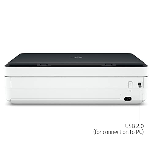 HP Envy 6075 Wireless All-in-One Color Inkjet Printerfor Home Office, White/Black - Print Scan Copy - 10 ppm, 4800 x 1200 dpi, Auto 2-Sided Printing, Borderless Printing