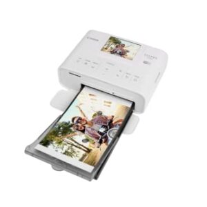 Canon SELPHY CP1300 Wireless Compact Photo Printer + RP-108 High-Capacity Color Ink/Paper Set Bundle, White