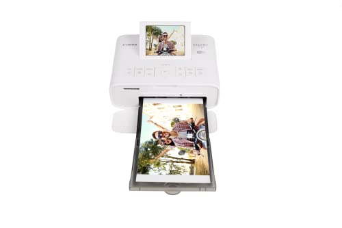 Canon SELPHY CP1300 Wireless Compact Photo Printer + RP-108 High-Capacity Color Ink/Paper Set Bundle, White