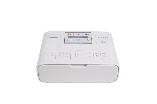 Canon SELPHY CP1300 Wireless Compact Photo Printer + RP-108 High-Capacity Color Ink/Paper Set Bundle, White