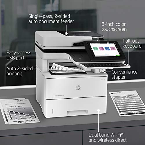 HP LaserJet Enterprise MFP M528z Wireless Monochrome All-in-One Printer with built-in Ethernet & 2-sided printing (1PV67A)