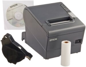 tm-t88v powered usb receipt printer – ps180 not required dark gray