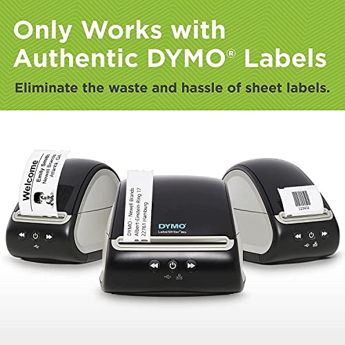 DYMO LabelWriter 550 Turbo Direct Thermal Label Printer, Black - USB and LAN Connectivity Monochrome Label Maker - Print up to 90 Labels Per Minute, 300 dpi, Auto Label Recognition - BROAG