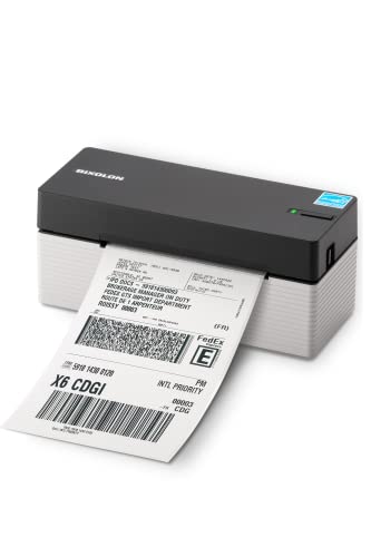 BIXOLON SOHO Series Slim Shipping Label Printer - Thermal Printer for Shipping Labels - Compatible with Shopify, Ebay, UPS, USPS, FedEx, Amazon & Etsy - 4x6 Desktop Label Printers - 6 IPS (XF3-40)