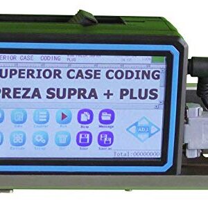 Preza Supra + Plus in Line Inkjet Coder, Inkjet Coding Machine, Date Coding Machine, Date Coder + EJ47SBK Black Ink USA