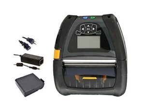 qln420 barcode label mobile printer, wireless bluetooth and wifi 802.11a/b/g/n, rugged, 4 inch, direct thermal, belt clip, charger (renewed)