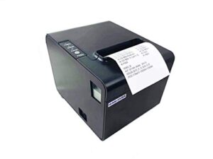 80mm pos thermal receipt printer compatible 80mm thermal paper rolls – 250mm/sec high-speed printing with esc/pos print commands.(black) (usb)