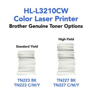 Brother HL-L3210CW Compact Digital Color Printer Providing Laser Printer Quality Results, 250-sheet Paper Tray, Built-in Wireless, 600 x 2400dpi, Works with Alexa, Bundle with 82 Days Printer Cable