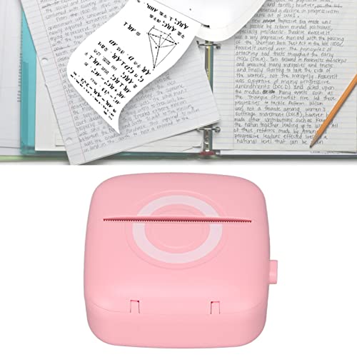 Pocket Thermal Printer, Mini Printer Shipping Label Printer Portable Printer for Shipping Packages Postage Address Home Small Business (Pink)