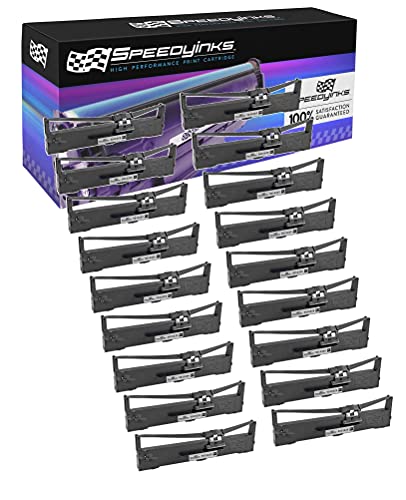 Speedy Inks Compatible Printer Ribbon Cartridge Replacement for Epson S015329 (Black, 18-Pack)