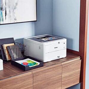 Brother HL-L3210CW Compact Digital Color Wireless Laser Printer, Print Only for Home Business Office Use, 2400x600 dpi, 19ppm, 250-Sheet Capacity, Wi-Fi, USB, with Lanbertent Printer Cable