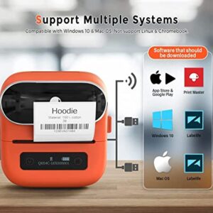 Phomemo M220 Label Printer, Portable Barcode Printer, 3.14 Inch Bluetooth Thermal Label Maker for Barcodes, 1Roll 2.36"x3.14"-100pcs + 1Roll 100pcs 1.57"x1.18" Label