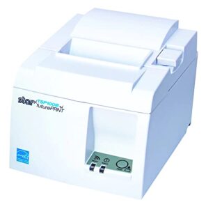 star micronics tsp143iiiw (tsp100iii wlan) receipt printer – thermal, auto-cutter, wlan (wi-fi), wps easy connection, internal power supply. color: white