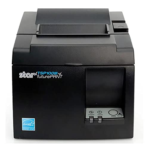 Star Micronics TSP143IIIW Wi-Fi (WLAN) TSP100 Series Thermal Receipt Printer with Wireless Access Point - USB, WiFi Connectivity, 203 dpi, Auto-Cutter, Gray - YKGAV