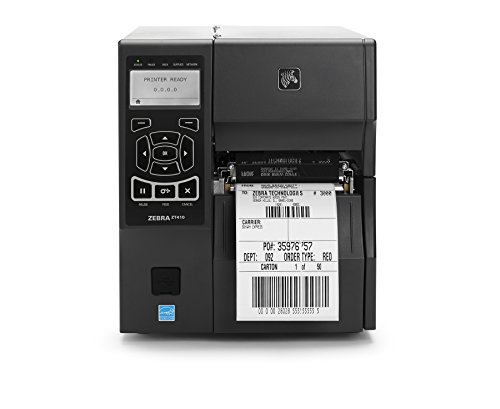 Zebra ZT41043-T010000Z ZT410 Industrial Thermal Transfer Table Top Printer, 300 DPI, Monochrome, With 10/100 Ethernet, Bluetooth 2.1, USB Host