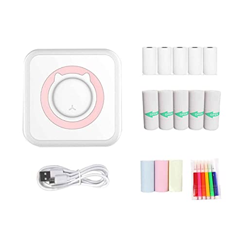 InstaProud - Portable Sticker Printer, Mini Portable Printer, Portable Photo Sticker Printer, Portable Label Sticker Printer (pink)