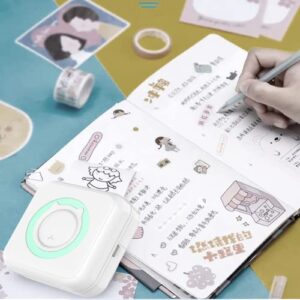 InstaProud - Portable Sticker Printer, Mini Portable Printer, Portable Photo Sticker Printer, Portable Label Sticker Printer (pink)