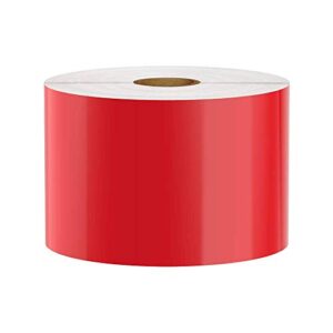 premium vinyl label tape for duralabel, labeltac, vnm signmaker, safetypro, viscom and others, red, 3″ x 150′