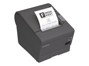 epson c31ca85656 tm-t88v thermal receipt printer with power supply, energy star rated, ethernet and usb interface, dark gray