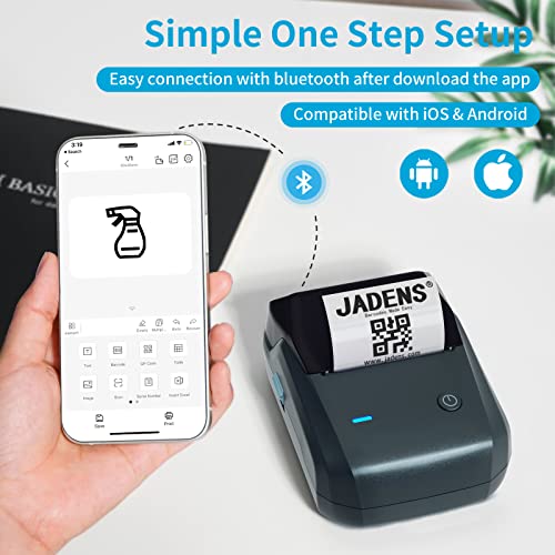 JADENS Portable Printer & Bluetooth Label Maker