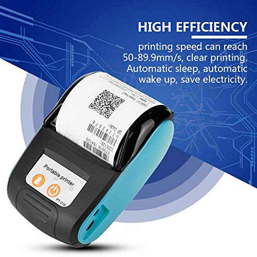 58mm Mini Thermal Receipt Printer, Support Bluetooth 4.0, Android, and Windows, USB Direct Thermal Printer for ESC/POS/Receipt Ticket Printer Professional(Blue)