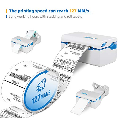 Shipping Label Printer, Micmi Commercial Direct Thermal Desktop Label Printer Support Amazon Ebay PayPal Etsy Shopify Shipstation Stamps.com Ups USPS FedEx DHL Support Windows, 4x6 inch Not for Mac