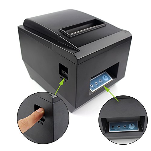 symcode POS Thermal Receipt Printer Ethernet/LAN, & Serial Port - Auto Cutter - Cash Drawer Port - Paper Width 3 1/8" (80mm) - Works on Windows XP/Vista/7/8/8.1/10 Uses