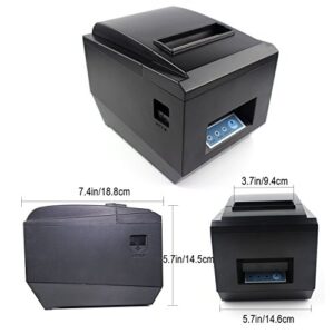 symcode POS Thermal Receipt Printer Ethernet/LAN, & Serial Port - Auto Cutter - Cash Drawer Port - Paper Width 3 1/8" (80mm) - Works on Windows XP/Vista/7/8/8.1/10 Uses