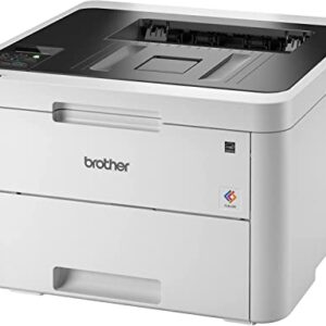 Brother L-3230CDW Compact Digital Color Laser Printer I Wireless I Mobile Printing I Ethernet & USB Connectivity I Auto 2-Sided Printing I Print Up to 25 ppm I 250 Sheets Input + Printer Cable