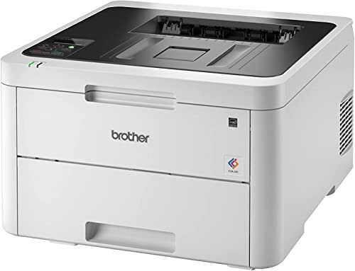 Brother L-3230CDW Compact Digital Color Laser Printer I Wireless I Mobile Printing I Ethernet & USB Connectivity I Auto 2-Sided Printing I Print Up to 25 ppm I 250 Sheets Input + Printer Cable