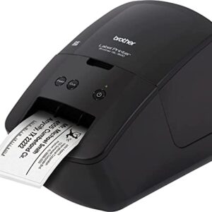 Brother QL-600 Economic Desktop Wired Label Printer for Home and Office, Black - USB Connectivity - up to 2.4" Wide, 300 x 600 dpi, 44 Labels Per Minute, Automatic Cutter Label Maker