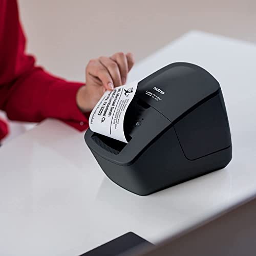 Brother QL-600 Economic Desktop Wired Label Printer for Home and Office, Black - USB Connectivity - up to 2.4" Wide, 300 x 600 dpi, 44 Labels Per Minute, Automatic Cutter Label Maker