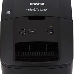 Brother QL-600 Economic Desktop Wired Label Printer for Home and Office, Black - USB Connectivity - up to 2.4" Wide, 300 x 600 dpi, 44 Labels Per Minute, Automatic Cutter Label Maker