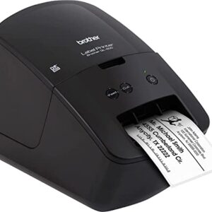 Brother QL-600 Economic Desktop Wired Label Printer for Home and Office, Black - USB Connectivity - up to 2.4" Wide, 300 x 600 dpi, 44 Labels Per Minute, Automatic Cutter Label Maker