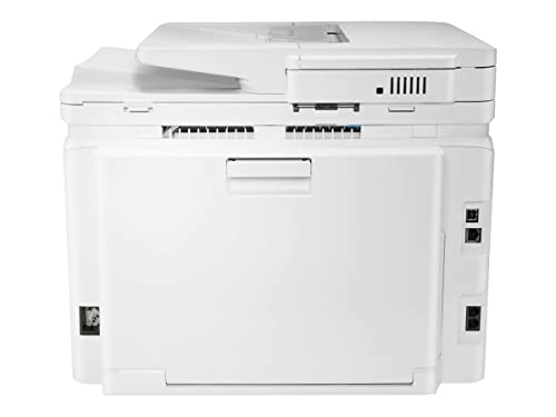 HP Color Laserjet Pro M283cdwC Wireless All-in-One Laser Printer, Print Scan Copy Fax, Auto 2-Sided Printing, Remote Mobile Print, 22ppm, 260-Sheet, 256MB, White - Bundle with JAWFOAL Printer Cable