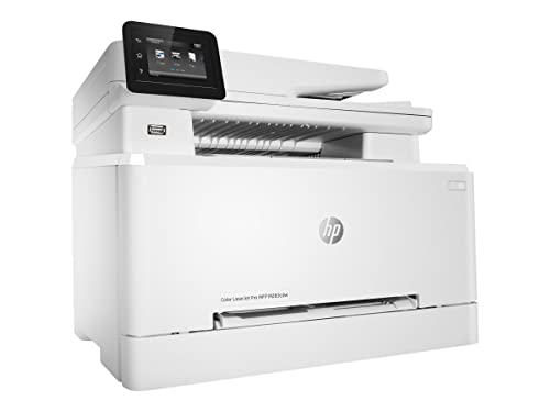 HP Color Laserjet Pro M283cdwC Wireless All-in-One Laser Printer, Print Scan Copy Fax, Auto 2-Sided Printing, Remote Mobile Print, 22ppm, 260-Sheet, 256MB, White - Bundle with JAWFOAL Printer Cable