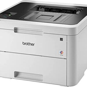 Brother Color HL-L3230CDW Compact Wireless Digital Laser Printer for Home Office, White - Print Only - 25 ppm, 2400 x 600 dpi, 8.3 x 13 Print Size, Auto Duplex Printing, 250 Sheet, Ethernet