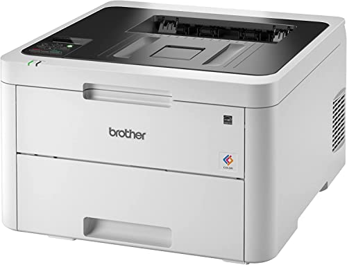 Brother Color HL-L3230CDW Compact Wireless Digital Laser Printer for Home Office, White - Print Only - 25 ppm, 2400 x 600 dpi, 8.3 x 13 Print Size, Auto Duplex Printing, 250 Sheet, Ethernet