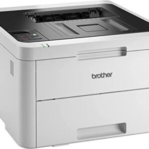 Brother Color HL-L3230CDW Compact Wireless Digital Laser Printer for Home Office, White - Print Only - 25 ppm, 2400 x 600 dpi, 8.3 x 13 Print Size, Auto Duplex Printing, 250 Sheet, Ethernet