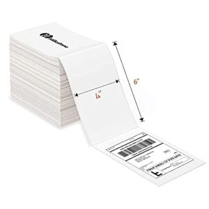 milestone commercial grade thermal direct shipping label 4×6 fan-fold labels – pack of 500 (4×6 labels)