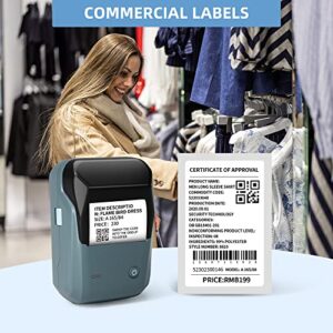 Label Makers - B1 Thermal Label Printer, 2 Inch Portable Bluetooth Label Maker with Tape Easy to Use for Office, Home, Barcode, Business, Clothing, Address, Mailing, Compatible with iOS & Android