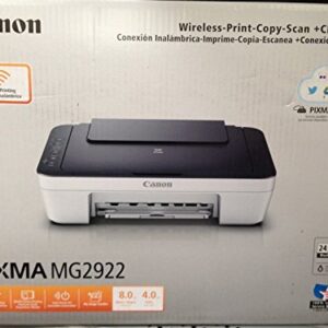 Canon PIXMA MG2922 Wireless All-in-One Inkjet Printer, 4800 x 600 dpi - Blue Finish