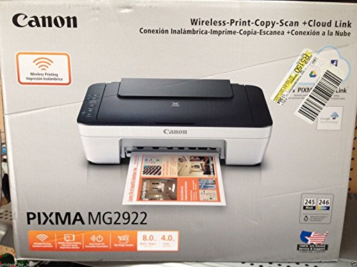 Canon PIXMA MG2922 Wireless All-in-One Inkjet Printer, 4800 x 600 dpi - Blue Finish