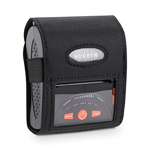 MUNBYN Carry Case for Mini Receipt Printer, Detachable Durable Nylon Cloth Cover Bundles for 58mm Bluetooth Receipt Printer P001