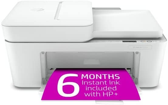 HP Envy 6052e All-in-One Wireless Color Inkjet Printer, Print Copy Scan, 2-Sided Printing, WiFi USB Bluetooth Connectivity, 6 Months Instant Ink Included, White, W/Silmarils Printer Cable