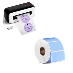 phomemo thermal printer with blue thermal labels