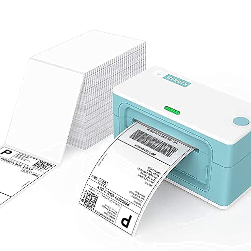 MUNBYN P941 Shipping Label Printer 4x6 Label Printer for Shipping Packages Thermal Direct Shipping Label (Pack of 500 4x6 Fan-Fold Labels) - Commercial Grade